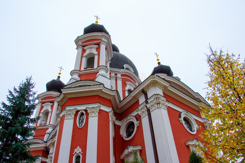 Beautiful Low Angle Shot of the Famous Curchi Monastery in Moldova ...