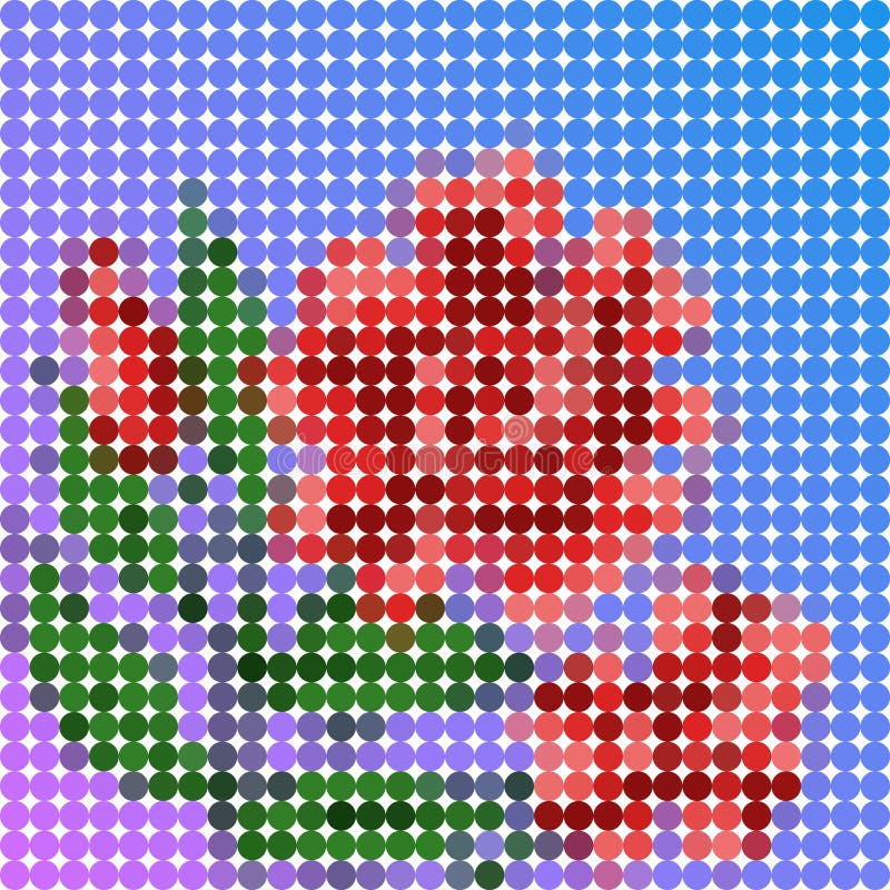 Beautiful Low Poly Illustration of Red Flower Usable As Stitch Pattern ...