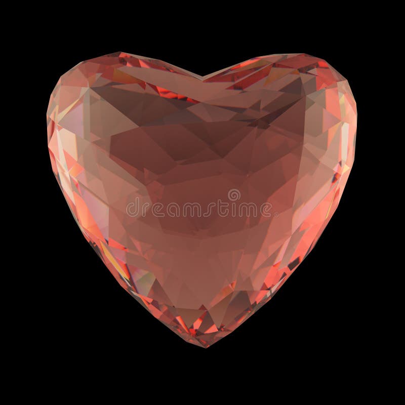 Beautiful Low Poly White Crystal Heart Isolated on Black Background ...
