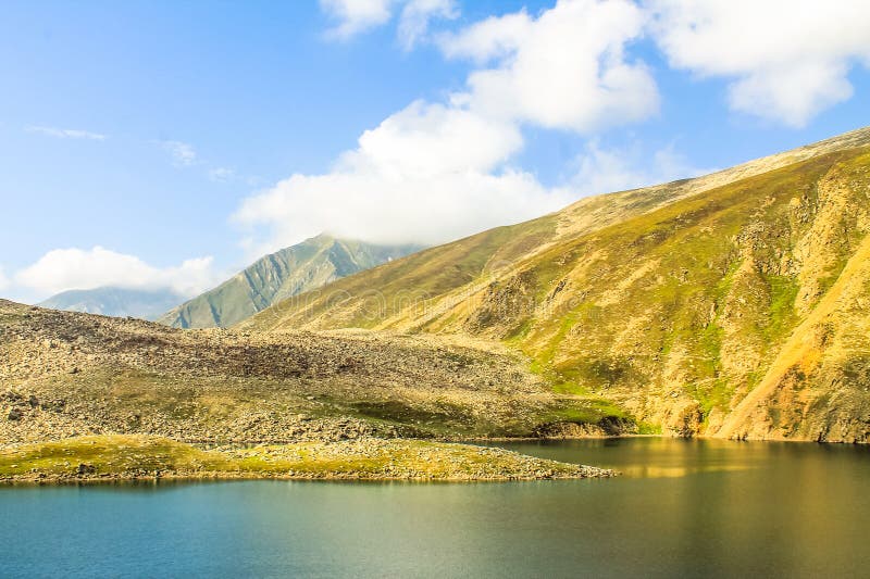 Beautiful Lulusar Lake stock image. Image of muluk, adventure - 272375943
