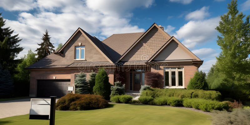 Beautiful Luxurious Home with a Sold Sign Out Front Two Generative AI ...