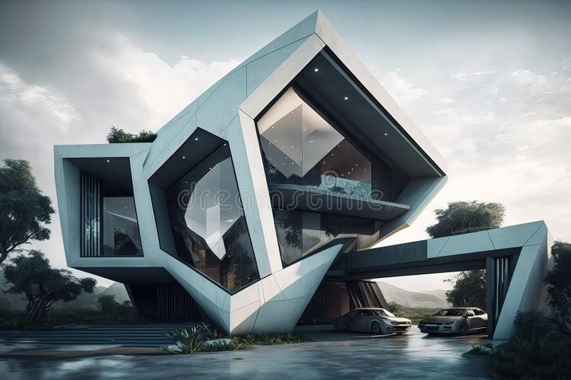 Beautiful Luxurious House Exterior. Architecture Study Design ...