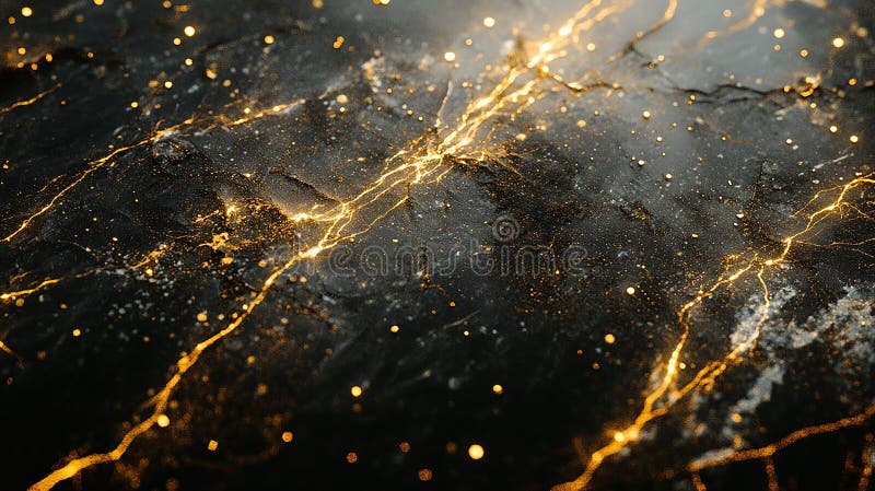 A Beautiful Luxury 3D Marble Surface with Black and Gold Stock Photo ...
