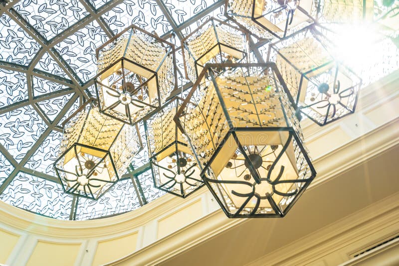 Beautiful Luxury Electric Ceiling Light Lamp Decoration Stock Photo ...