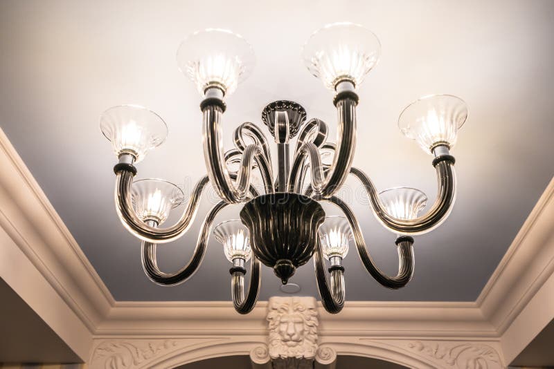 Beautiful Luxury Electric Ceiling Light Lamp Decoration Stock Photo ...