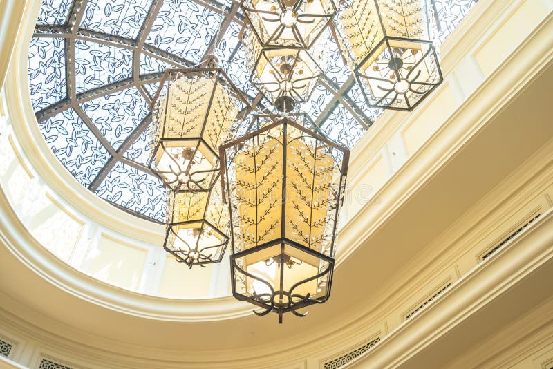 Beautiful Luxury Electric Ceiling Light Lamp Decoration Stock Photo ...