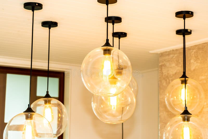 Beautiful Luxury Electric Ceiling Light Lamp Decoration Interior Stock ...