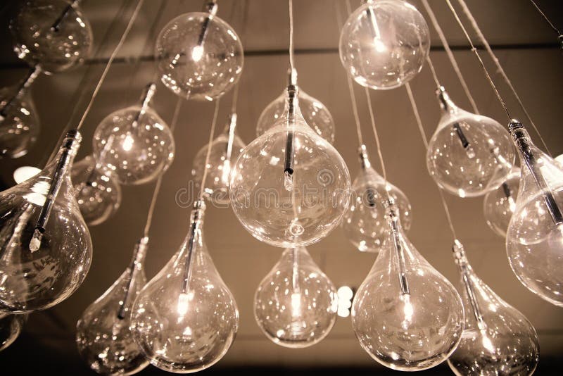 Beautiful Luxury Lighting Lamp Interior Decor. Stock Photo - Image of ...