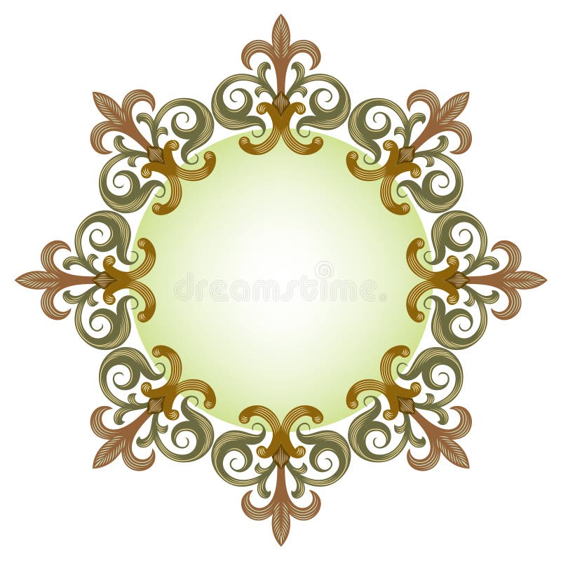 Beautiful Luxury Round Frame Stock Vector - Illustration of elegant ...