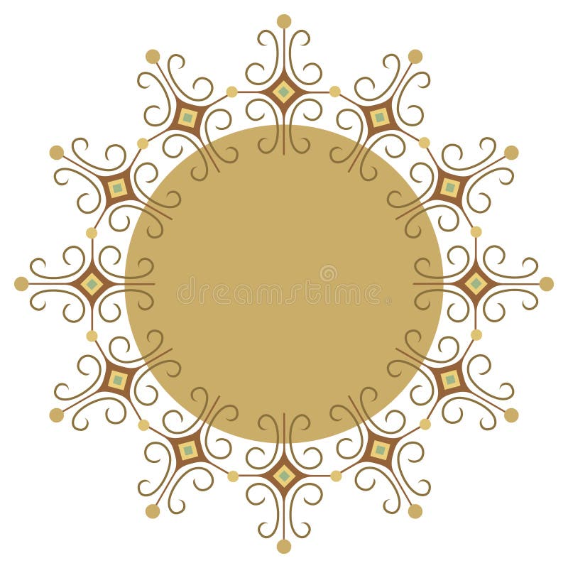Beautiful Luxury Round Frame Stock Vector - Illustration of elegant ...