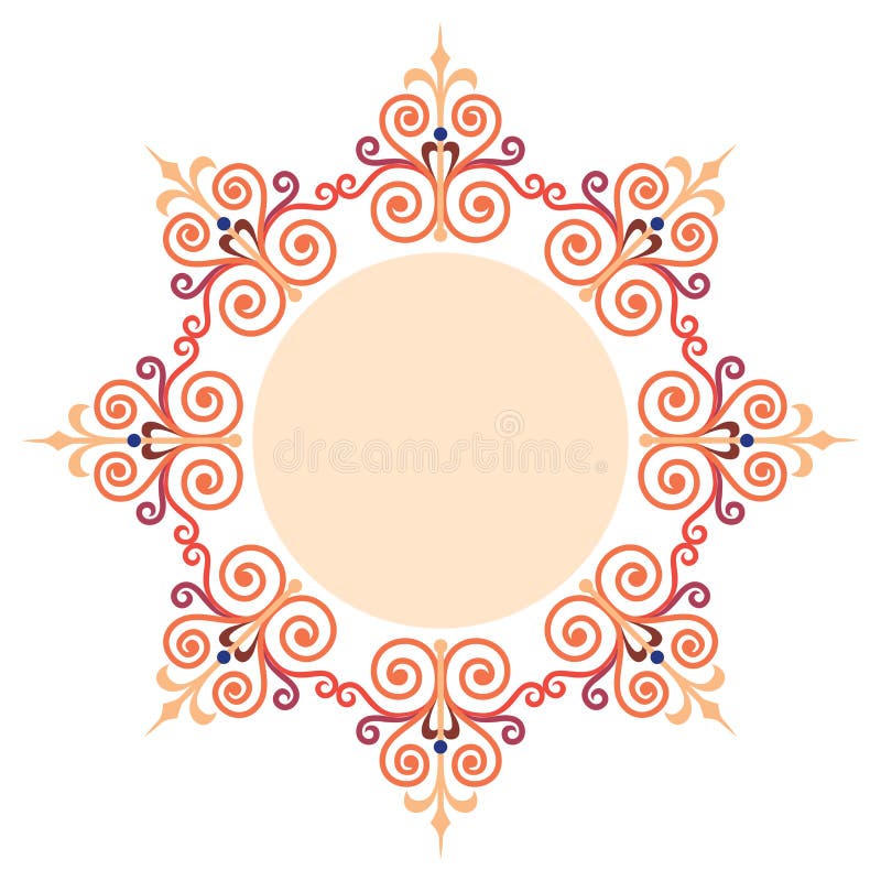 Beautiful Luxury Round Frame Stock Vector - Illustration of elegant ...