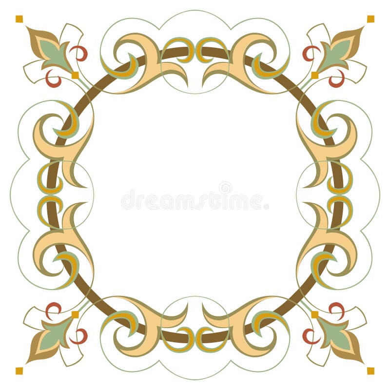 Beautiful Luxury Round Frame Stock Vector - Illustration of design ...