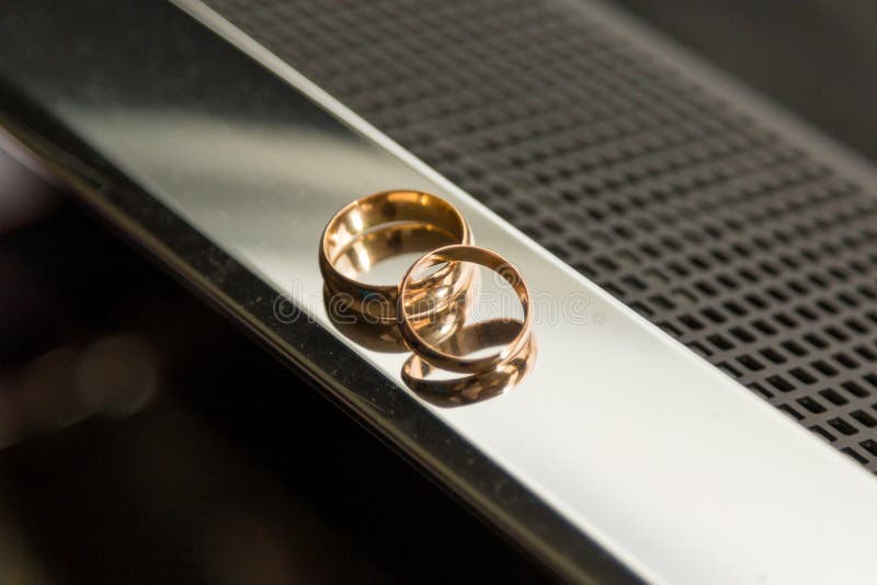 Beautiful Luxury Wedding Rings To Abstract Background Stock Photo ...