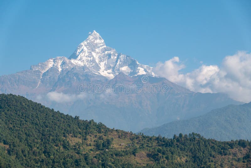 Machhapuchhre Himal stock image. Image of scenic, pokhara - 10331423