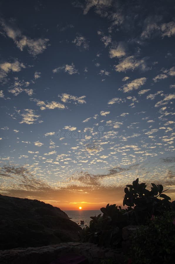 Beautiful Mackerel Sky Over the Italian Coast Stock Image - Image of ...