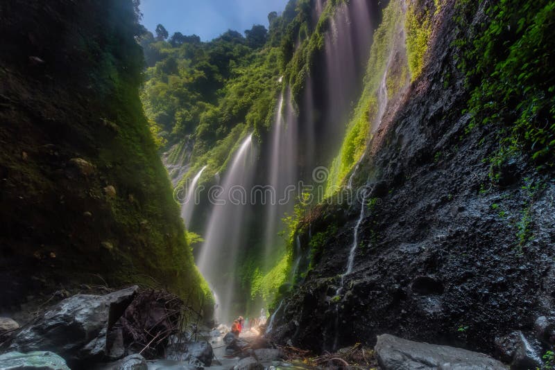 The Beautiful Madakaripura Waterfall in East Java, Indonesia Stock ...