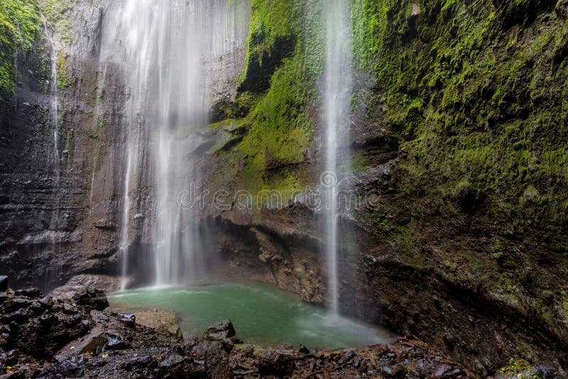 The Beautiful Madakaripura Waterfall in East Java, Indonesia Stock ...