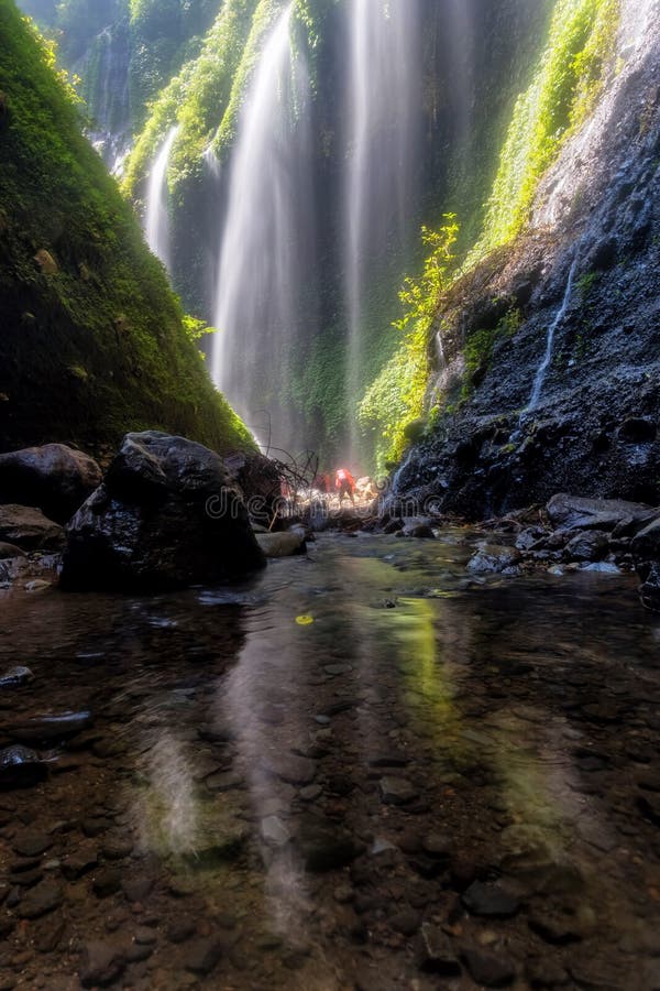 The Beautiful Madakaripura Waterfall in East Java, Indonesia Stock ...