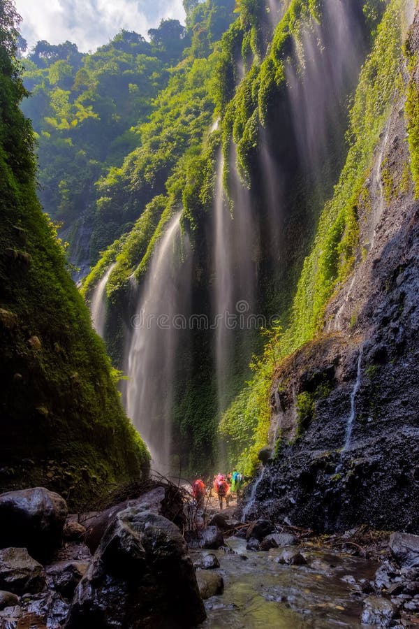The Beautiful Madakaripura Waterfall in East Java, Indonesia Stock ...