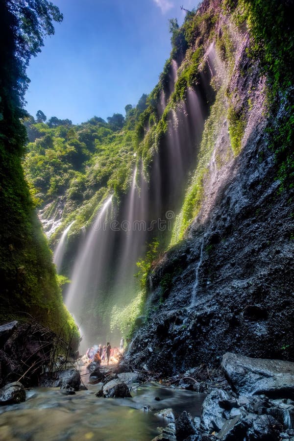 The Beautiful Madakaripura Waterfall in East Java, Indonesia Stock ...