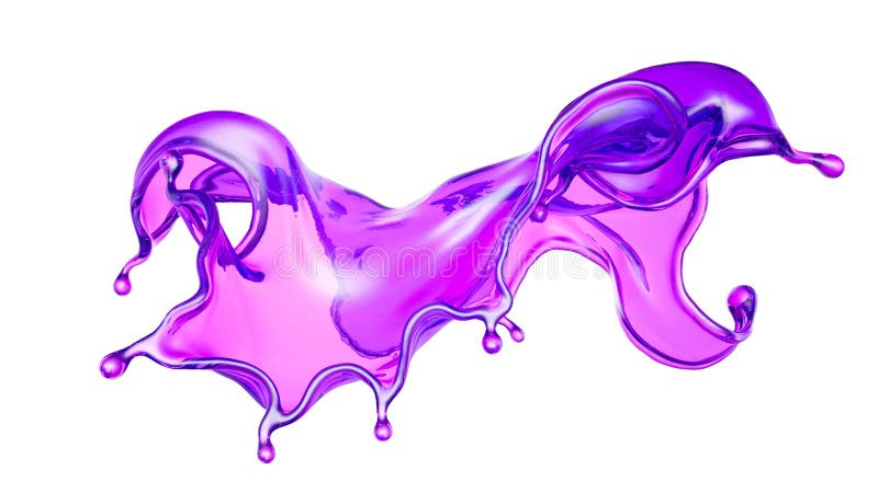 A Beautiful Magenta Splash of Liquid. 3d Illustration, 3d Rendering ...