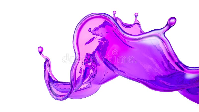 A Beautiful Magenta Splash of Liquid. 3d Illustration, 3d Rendering ...