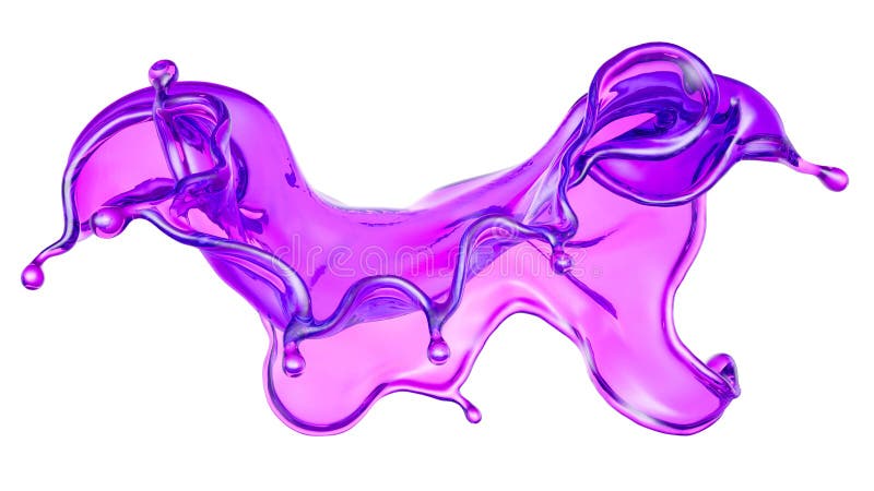A Beautiful Magenta Splash of Liquid. 3d Illustration, 3d Rendering ...