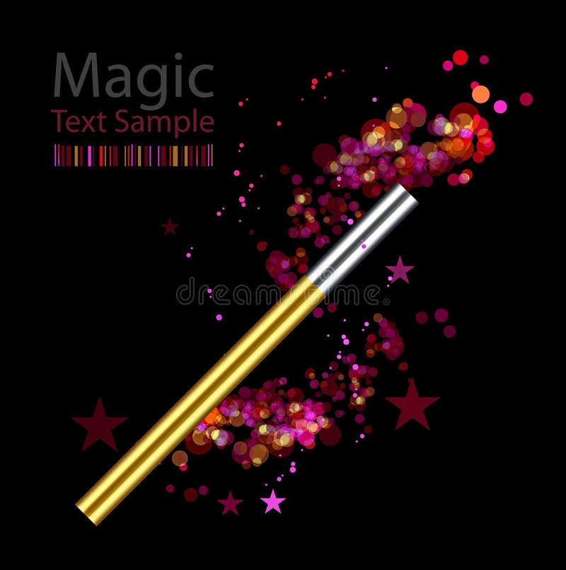 Beautiful Magic Background with Wand Stock Vector - Illustration of ...