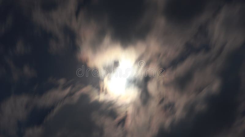 Beautiful Magic Blue Night Sky with Clouds and Full Moon Stock Photo ...