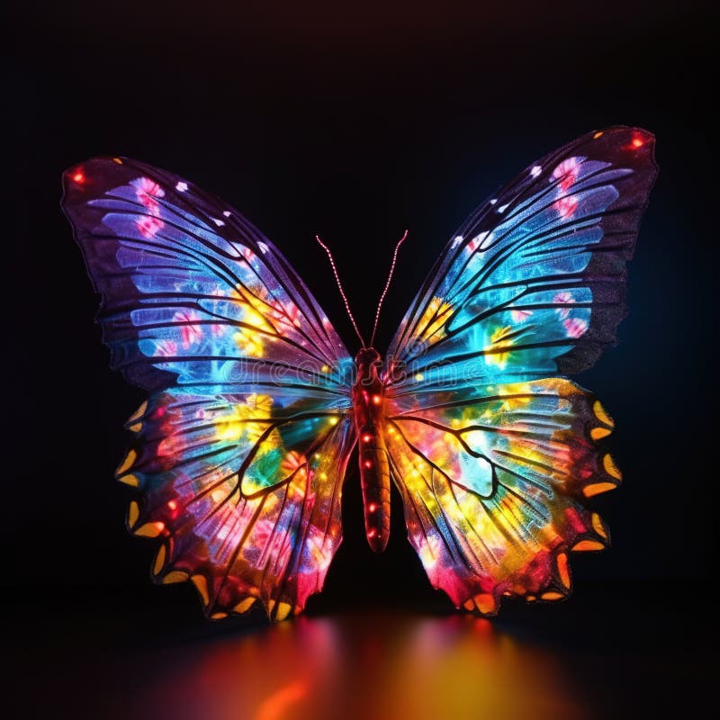 Beautiful Magic Butterfly Created with Generative AI Technology Stock ...