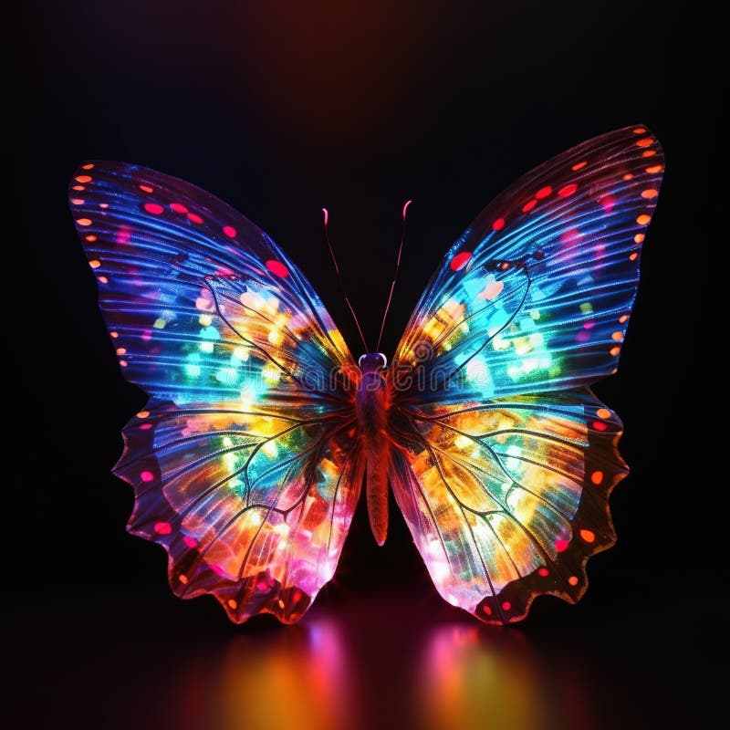 Beautiful Magic Butterfly Created with Generative AI Technology Stock ...