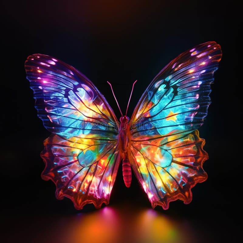 Beautiful Magic Butterfly Created with Generative AI Technology Stock ...