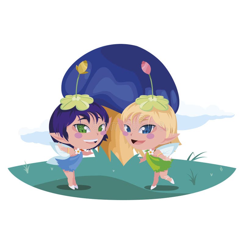 Beautiful Magic Fairies in Camp Stock Illustration - Illustration of ...