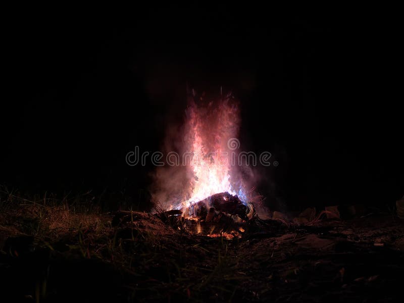 Beautiful Magic Fire. the Magic Stock Photo - Image of camp, flame ...
