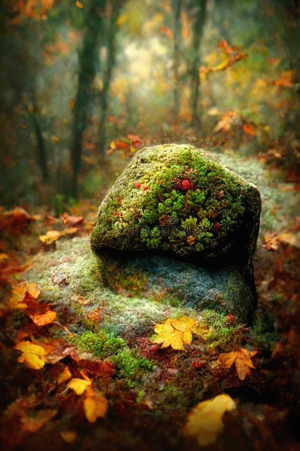 Beautiful Magic Forest. Digital Art. Stock Illustration - Illustration ...