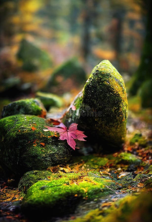 Beautiful Magic Forest. Digital Art. Stock Illustration - Illustration ...