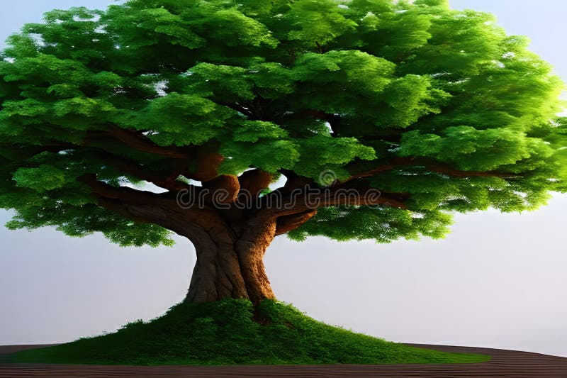 Beautiful Magic Green Tree Background Stock Illustration - Illustration ...