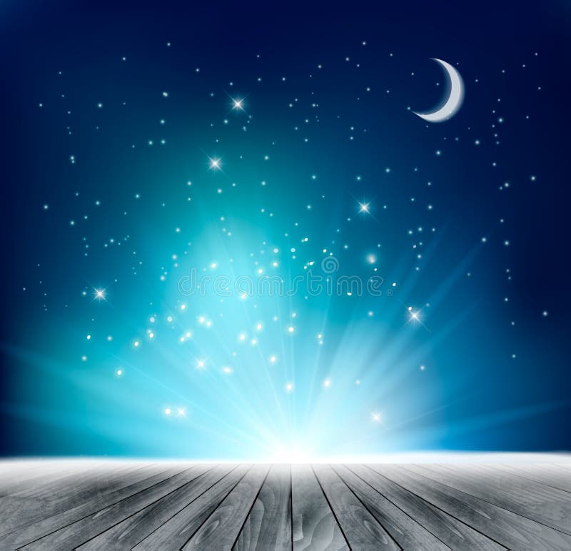 Beautiful Magical Night Background. Stock Vector - Illustration of ...