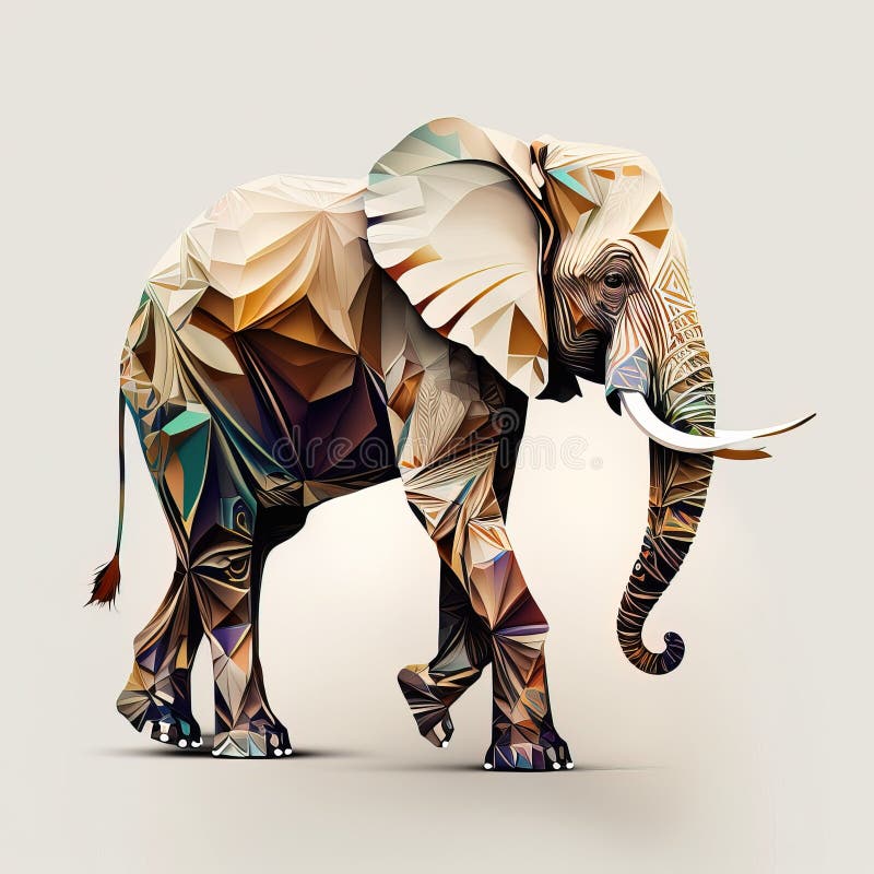 A Majestic Elephant Walking Across a Sun-drenched Savannah Created with ...