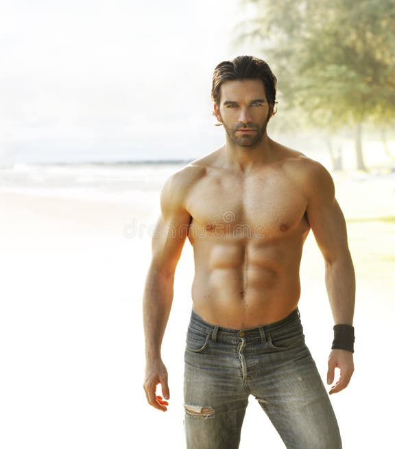 Beautiful man stock photo. Image of looking, buff, athlete - 21702798