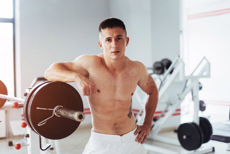 Beautiful Man with Big Muscles, Posing for the Camera Stock Image ...