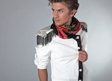 Beautiful Man in Exclusive Design Clothes Stock Photo - Image of design ...