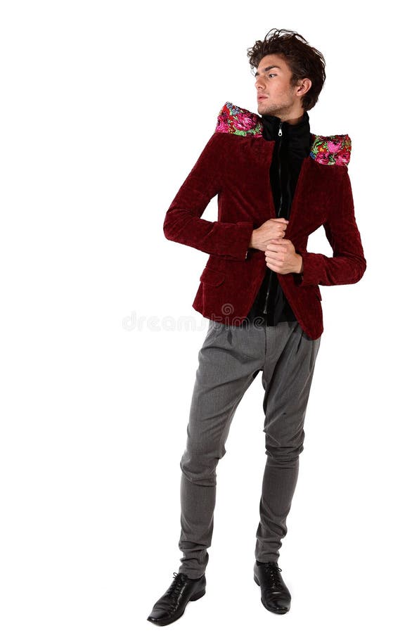 Beautiful Man in Exclusive Design Clothes Stock Photo - Image of design ...