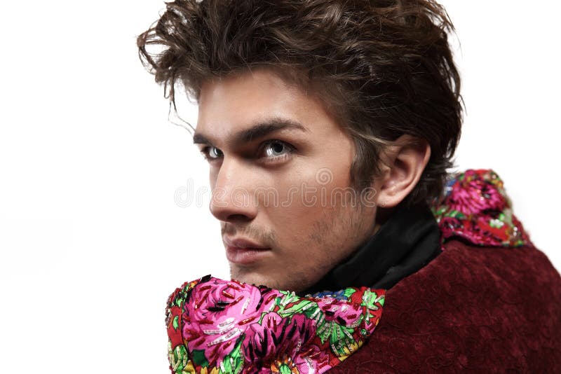 Beautiful Man in Exclusive Design Clothes Stock Photo - Image of luxury ...