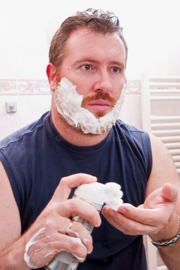 581 Beautiful Man Shaving Bathroom Stock Photos - Free & Royalty-Free ...
