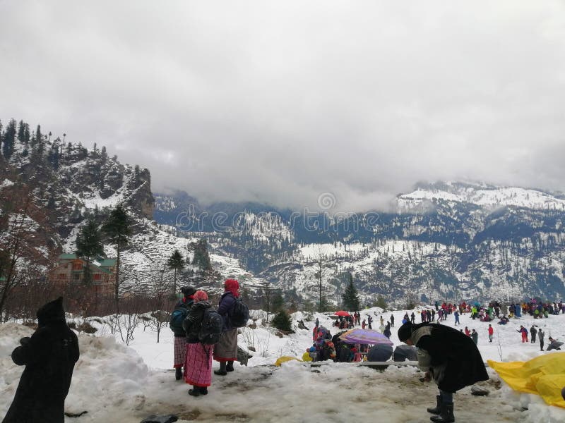 Beautiful Manali landscape stock photo. Image of houses - 7611916