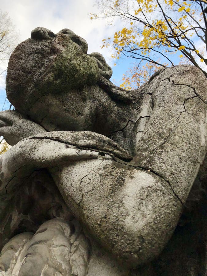 Beautiful View Marble Statue in the Necropolis Stock Image - Image of ...
