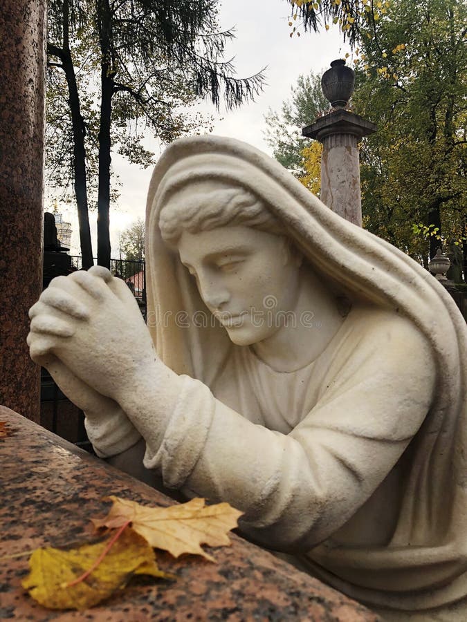 Beautiful View Marble Statue in the Necropolis Stock Image - Image of ...