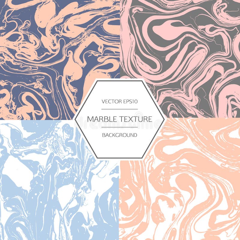 Beautiful Marbling Effect. Gorgeous Abstract Background Set. Stock ...