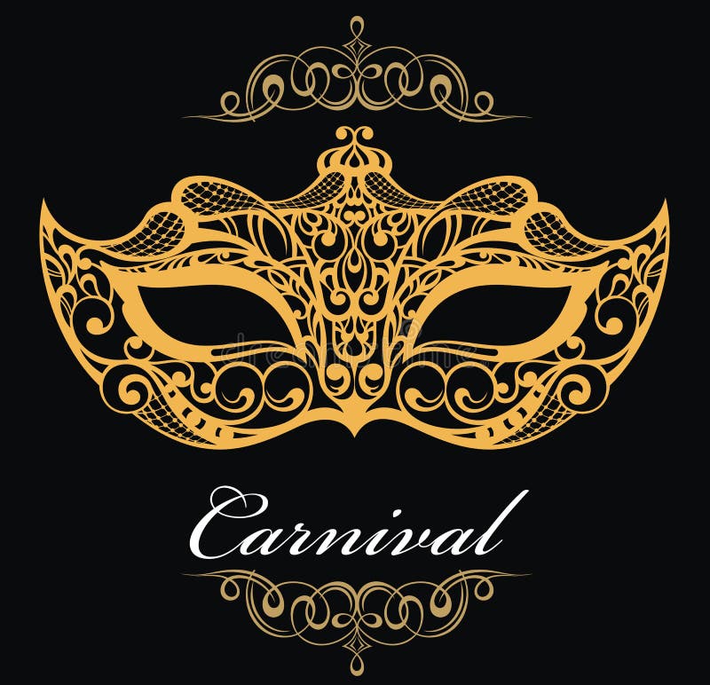 Beautiful mask of lace stock vector. Illustration of element - 79730766